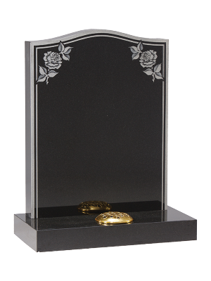 Buy Granite Headstone - Sandblast keyline & rose design | Memorials ...