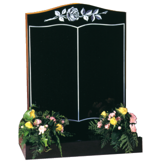 Buy Granite Headstone - Sandblast outline book design | Memorials ...