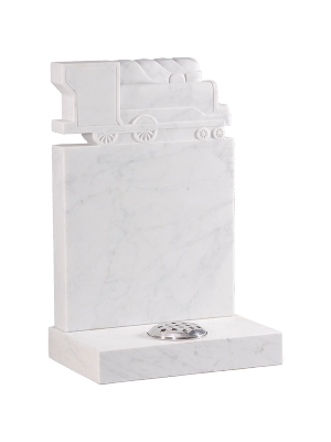 Buy Marble Headstone - Carved train design | MemorialsMarble Headstones ...